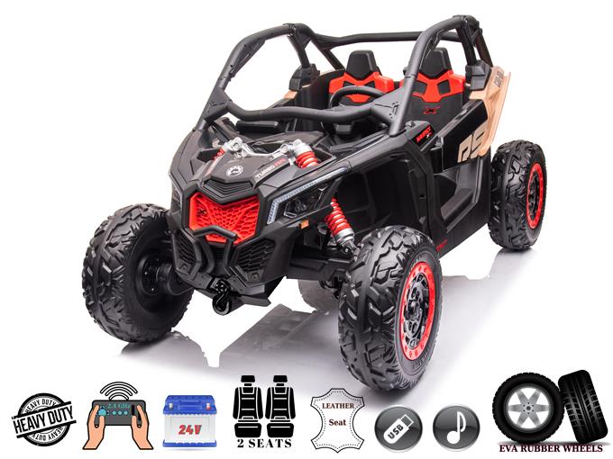Black 2x24V/2WD Official Can-Am Maverick Ride on Buggy, LX Performance ...